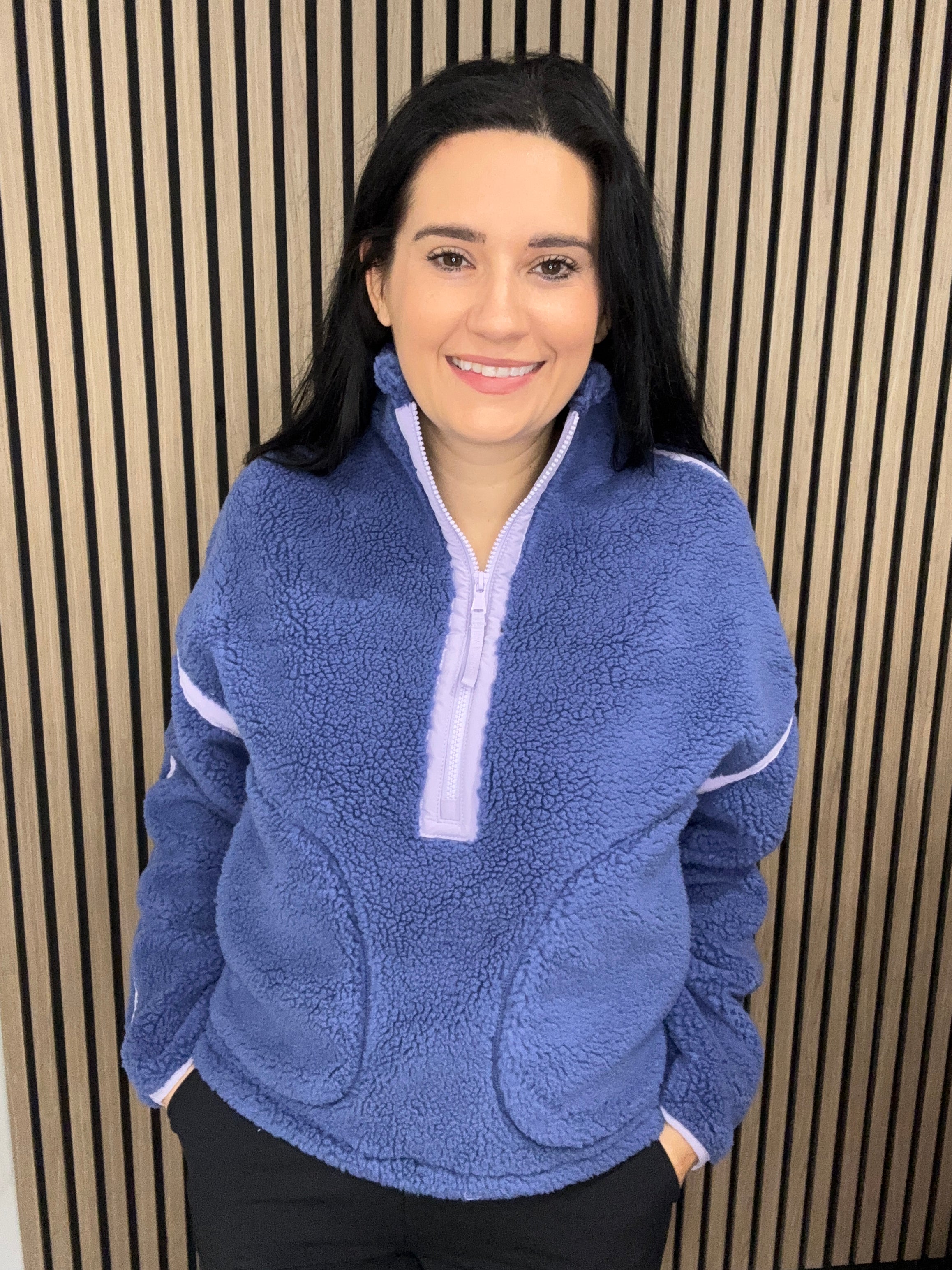 Industry Half Zip Fleece in Violet Smoke – NORA & KATIE