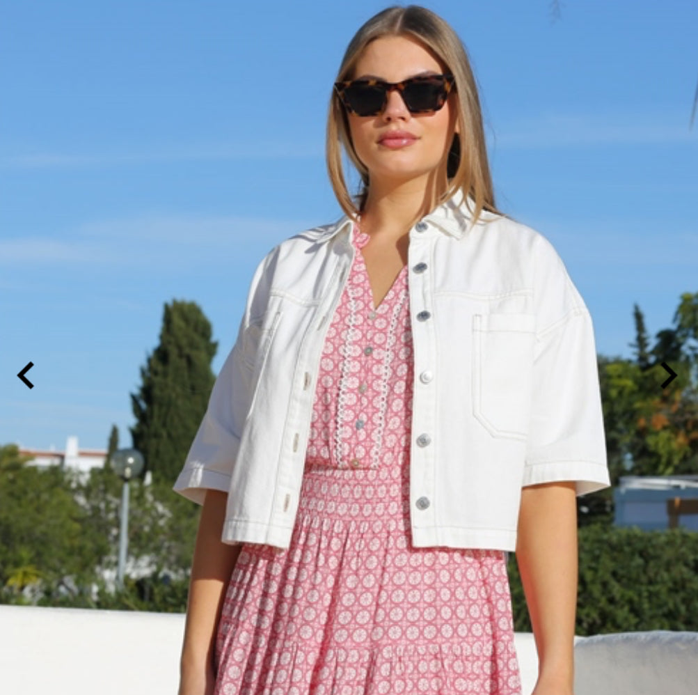 Caryn Crop Jacket - Soft White - Rant & Rave – NORA & KATIE