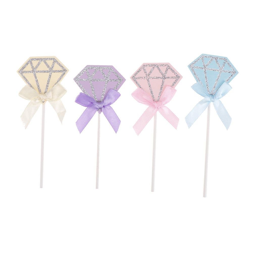Pastel Diamond Cupcake Toppers – NORA & KATIE